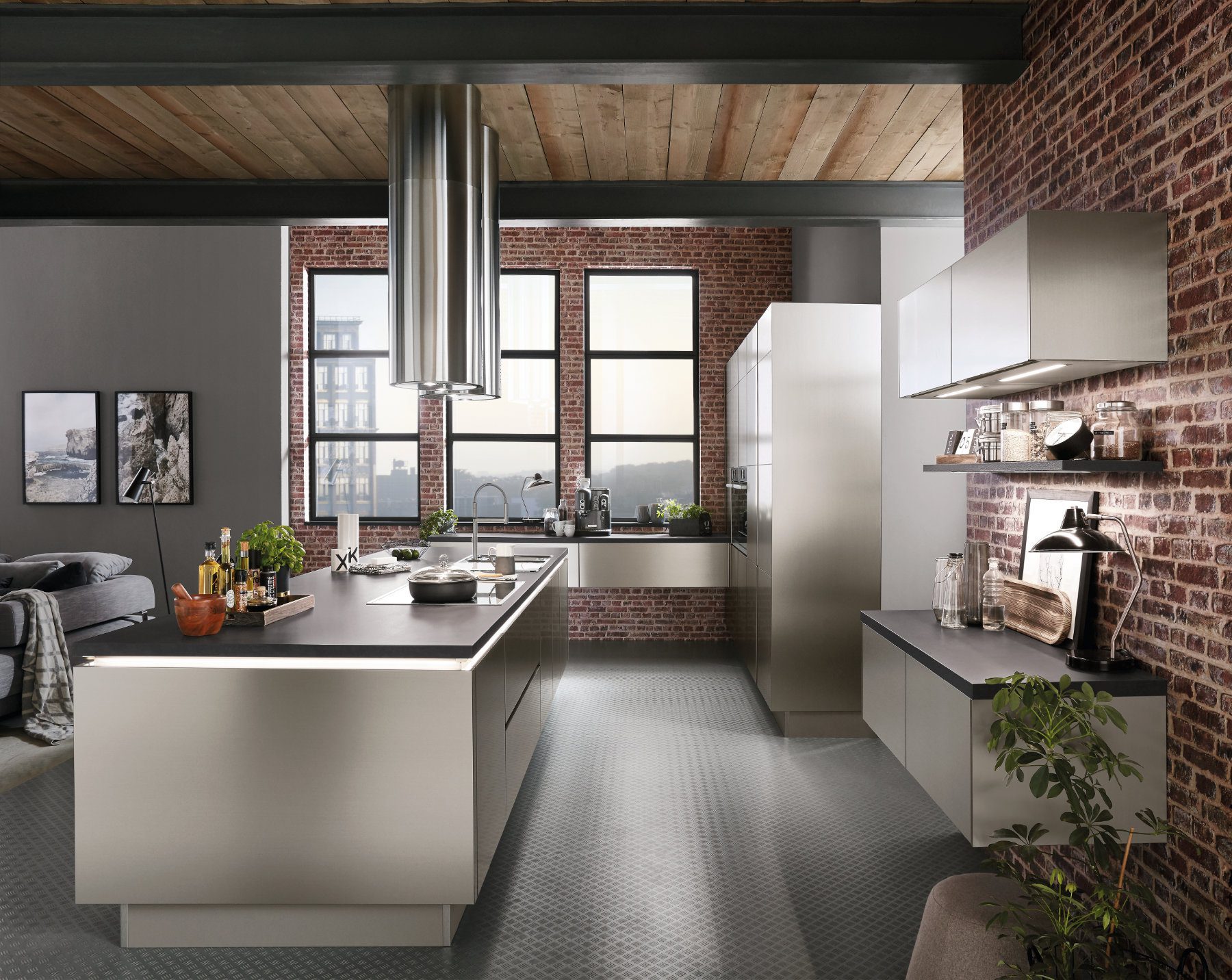 Steel-Look Kitchens | Nobilia German Kitchens By Square